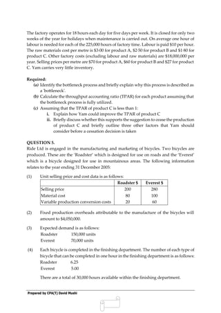 Throughput Accounting.pdf notes from accounting and finance | PDF