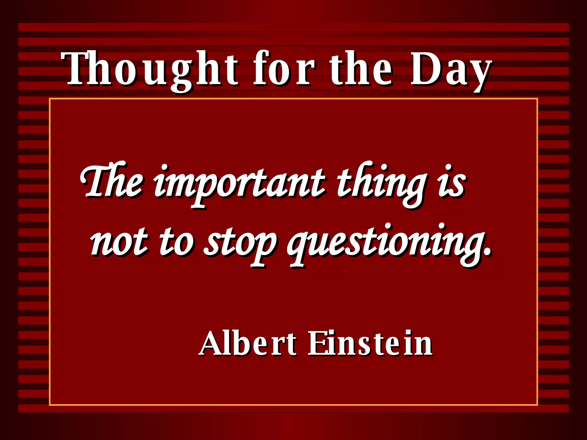 Thought Of The Day | PPT