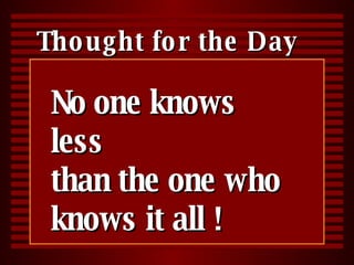 Thought Of The Day | PPT