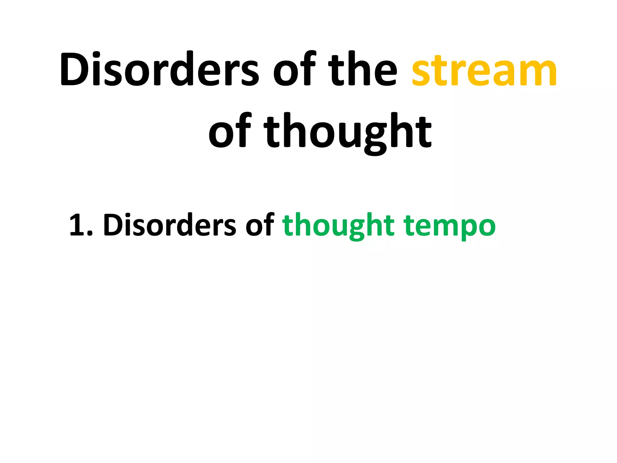 Thought disorders 1 dr. arpit | PPTX