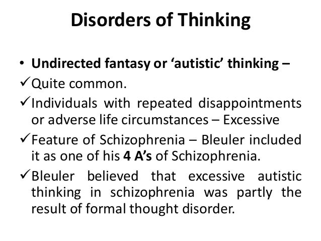 Thought disorders 1 dr. arpit