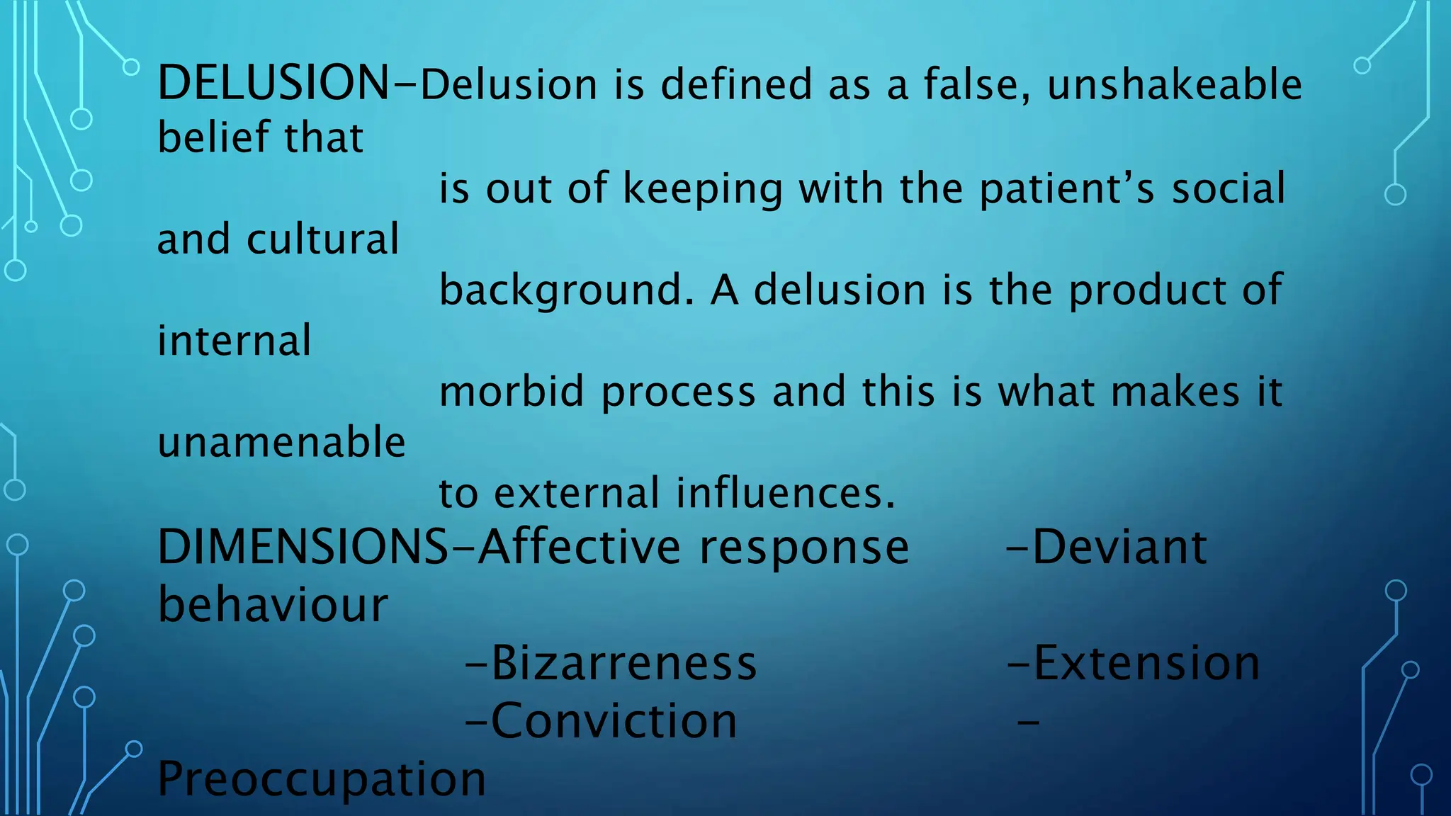 Thought disorders22.pptx disorder of thoughts | PPTX