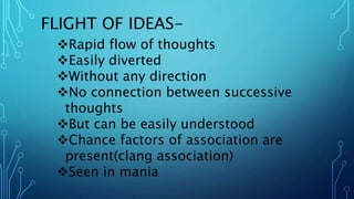 Thought disorders22.pptx disorder of thoughts | PPTX