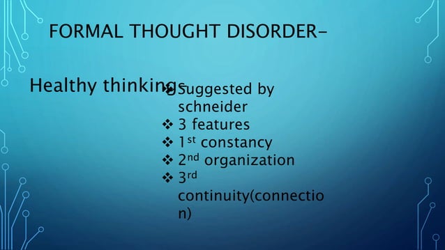 Thought disorders22.pptx disorder of thoughts | PPT