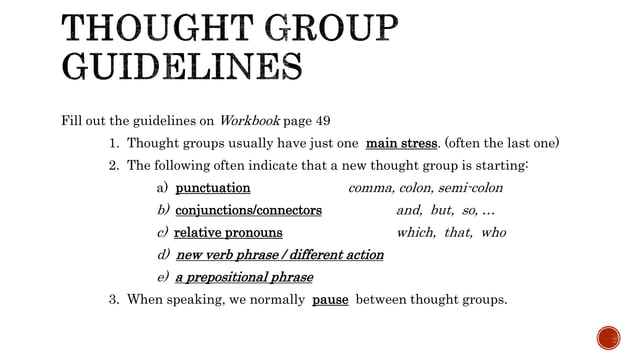 Thought groups - Intonation - Speaking.pptx