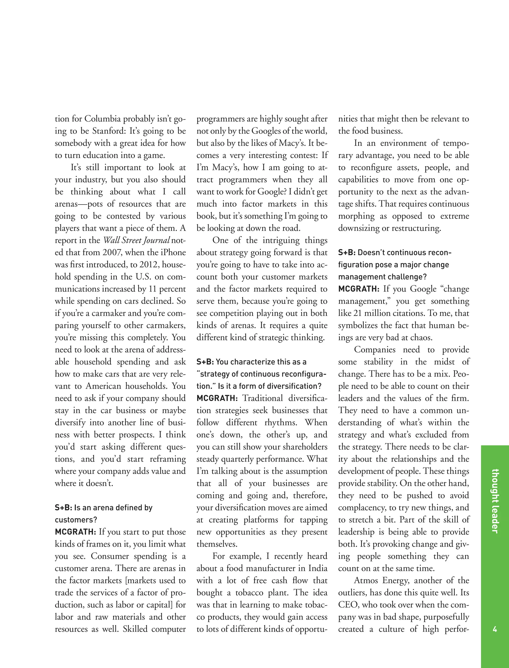 Rita Gunther McGrath on the End of Competitive Advantage | PDF