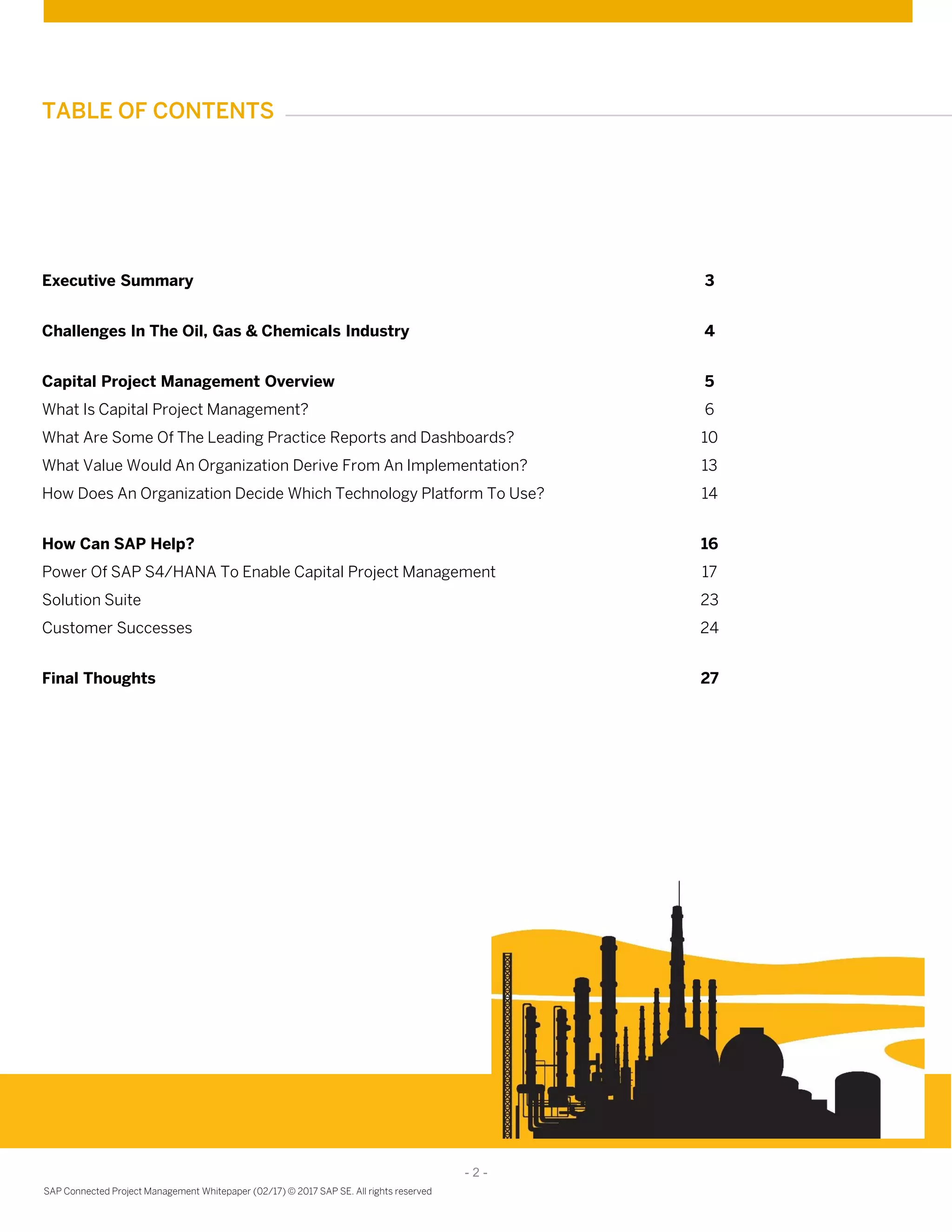 Connected Project Management in the Oil, Gas & Chemicals Industry | PDF