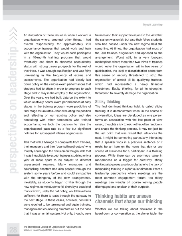 Thought Leadership International Journal | PDF