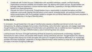 Thought Leadership in the Age of Misinformation. | PPT