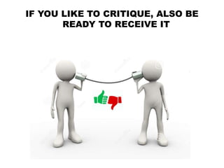 Thoughts about criticism (by skms) | PPTX