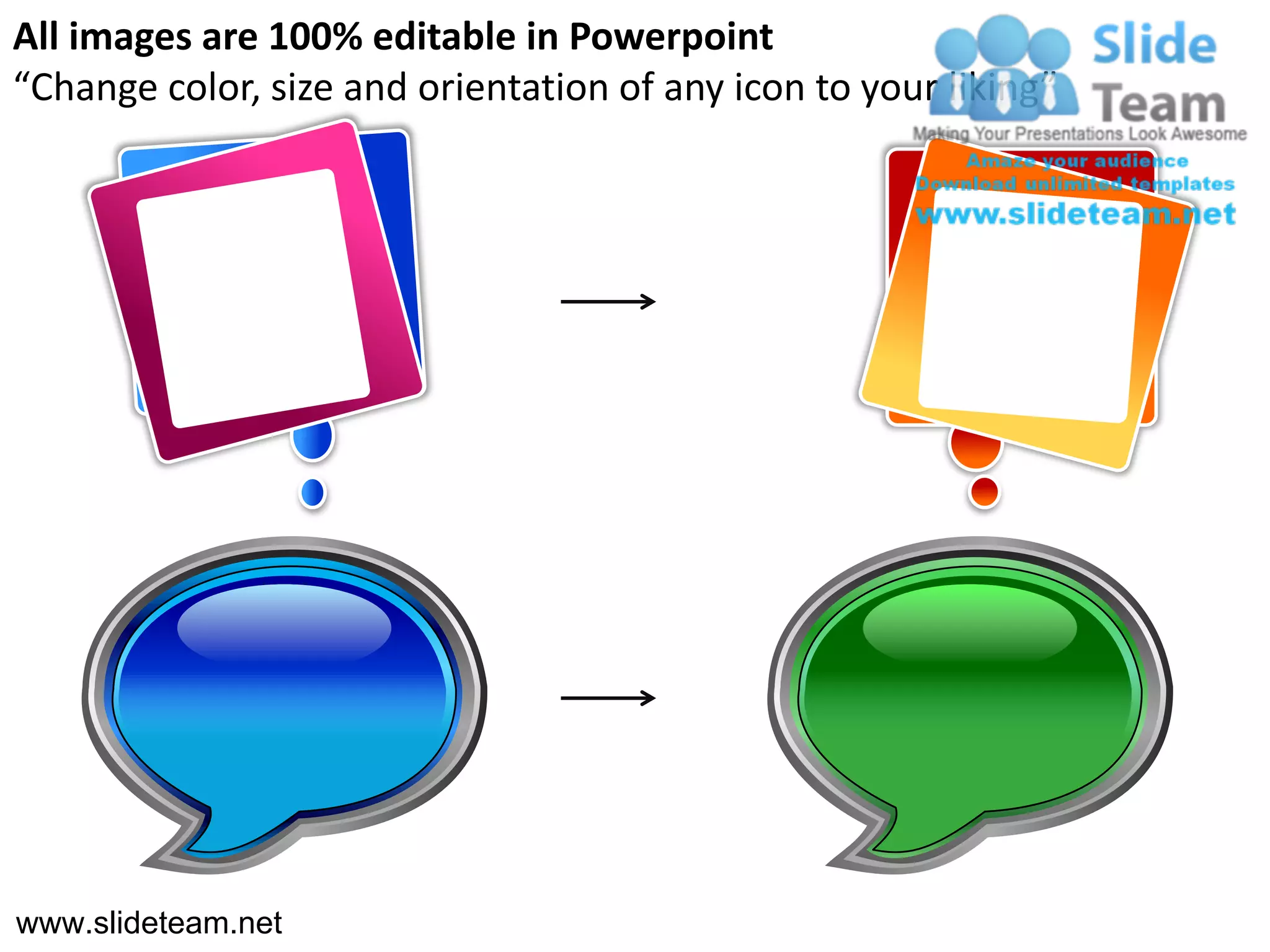 Thoughts call outs voices style design 2 powerpoint ppt templates. | PDF