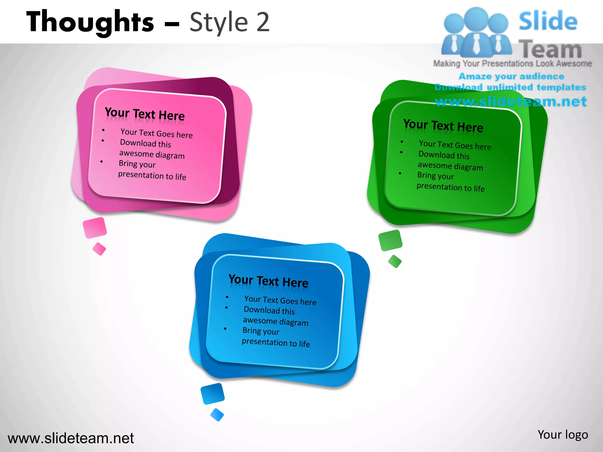 Thoughts call outs voices style design 2 powerpoint ppt templates. | PDF