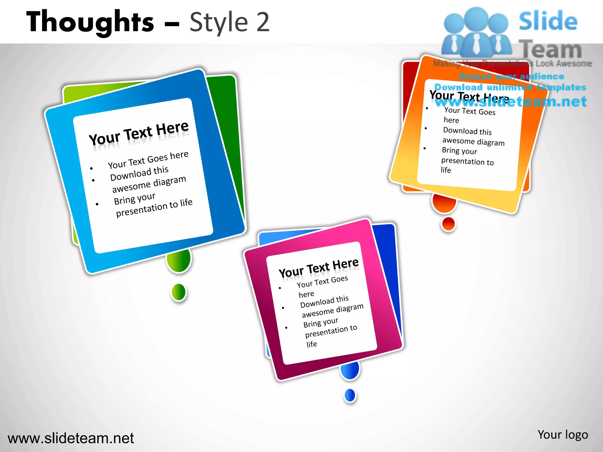Thoughts call outs voices style design 2 powerpoint ppt templates. | PDF