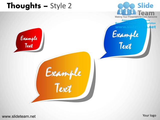 Thoughts call outs voices style design 2 powerpoint ppt templates. | PPT