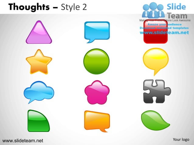 Thoughts call outs voices style design 2 powerpoint ppt templates. | PDF