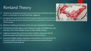 Conceptual development of Heartland and Rimland theories with special ...