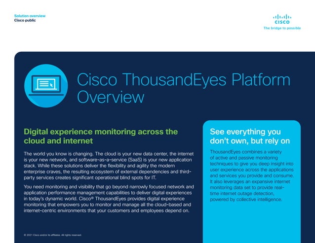 Thousandeyes Platform Overview Presentation | PDF