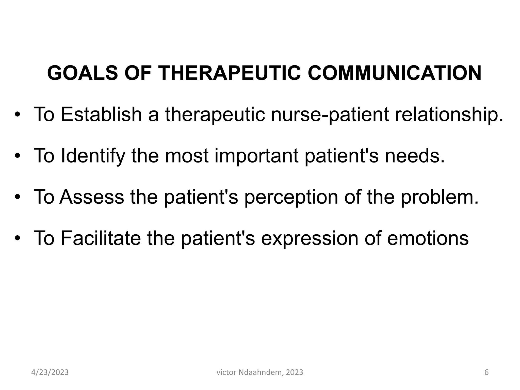 EFFECTIVE THERAPEUTIC COMMUNICATION | PPTX