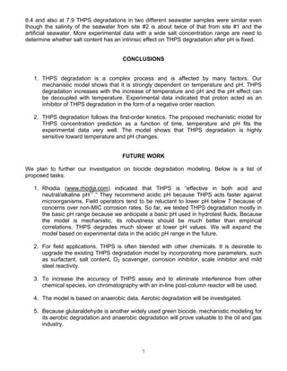 (THPS BIOCIDE BASE ) moniotoring in sea water | PDF