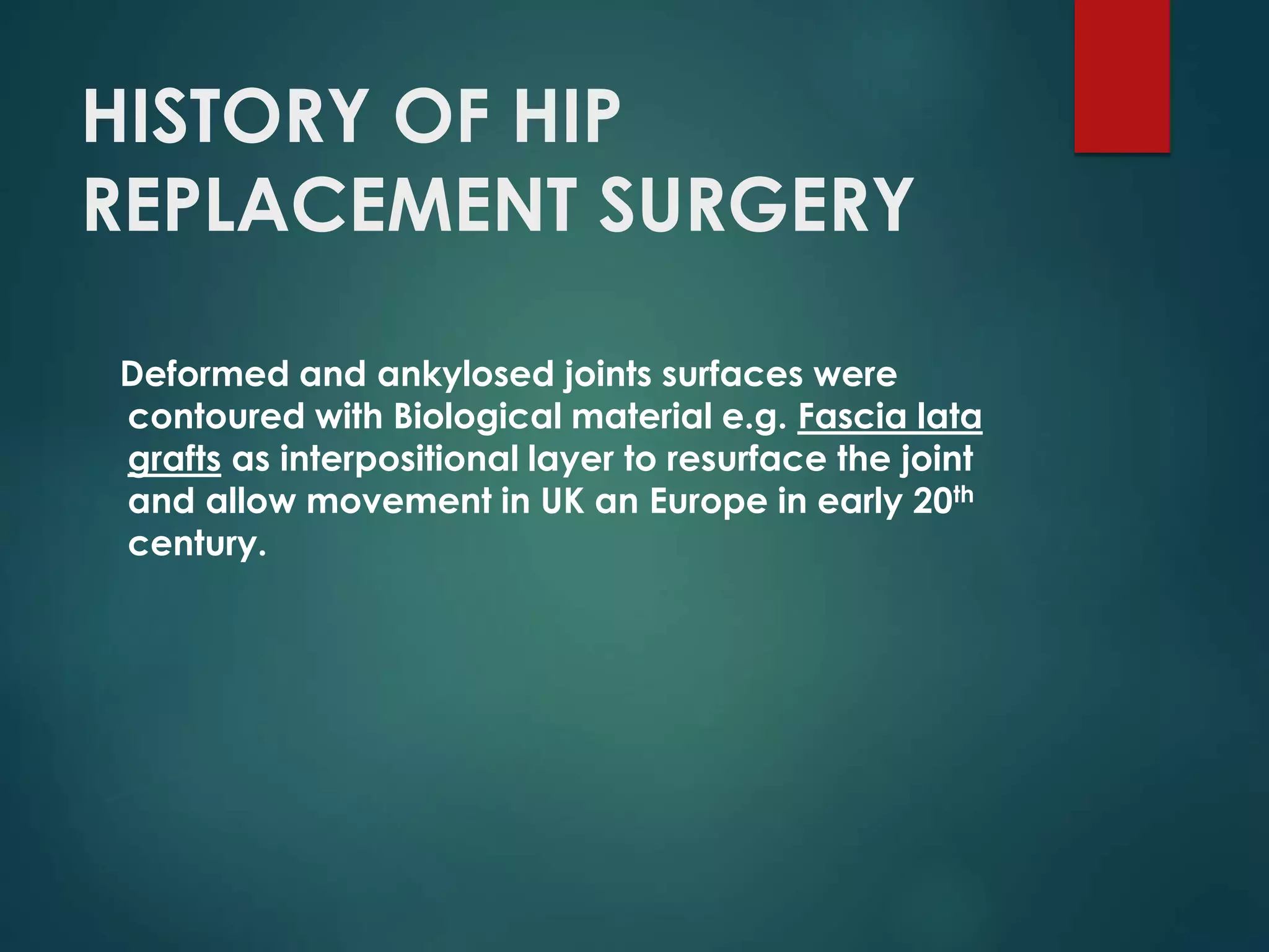 total hip arthroplasty | PPTX