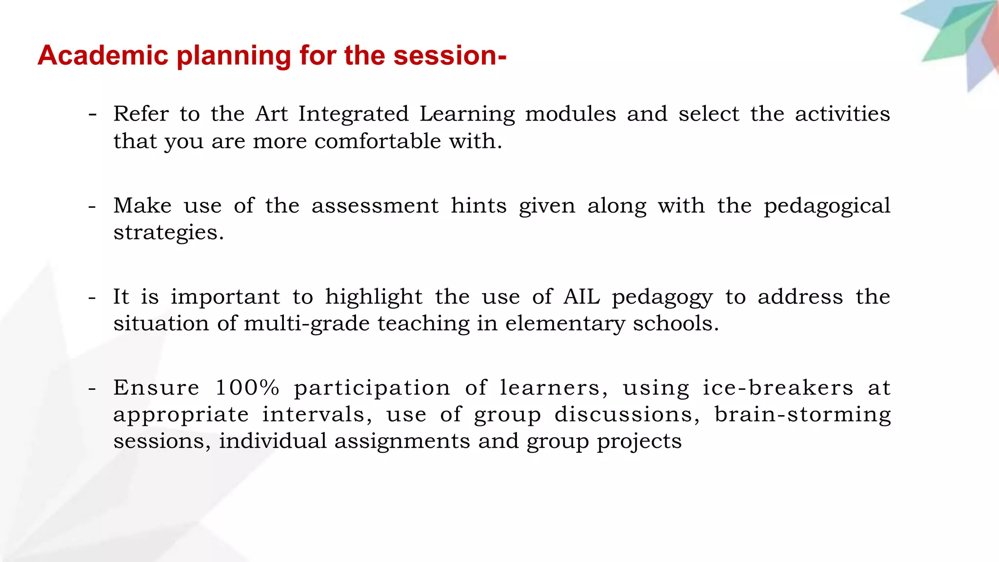 Module 3: Art Integrated Learning | PPT
