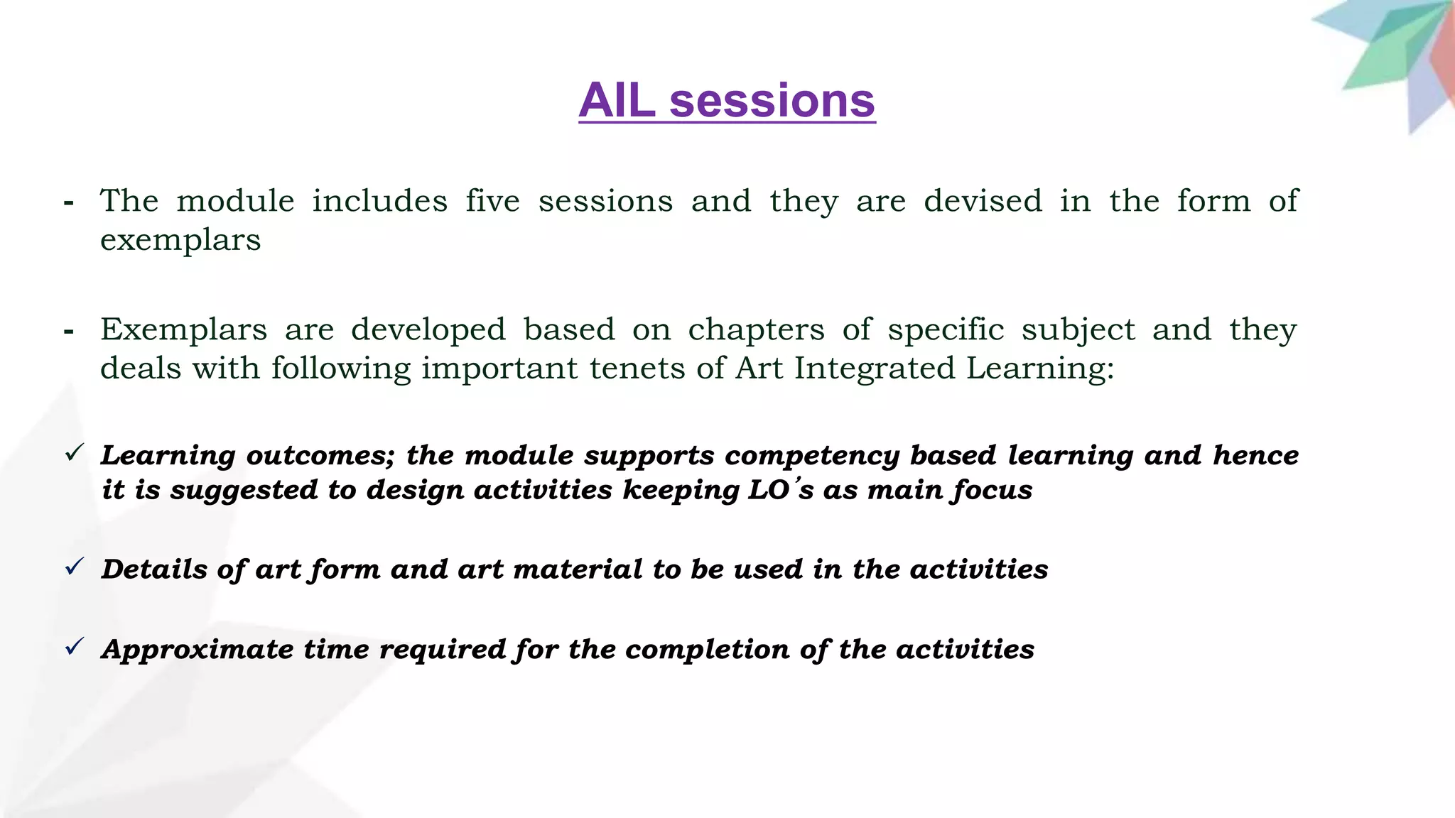 Module 3: Art Integrated Learning | PPT