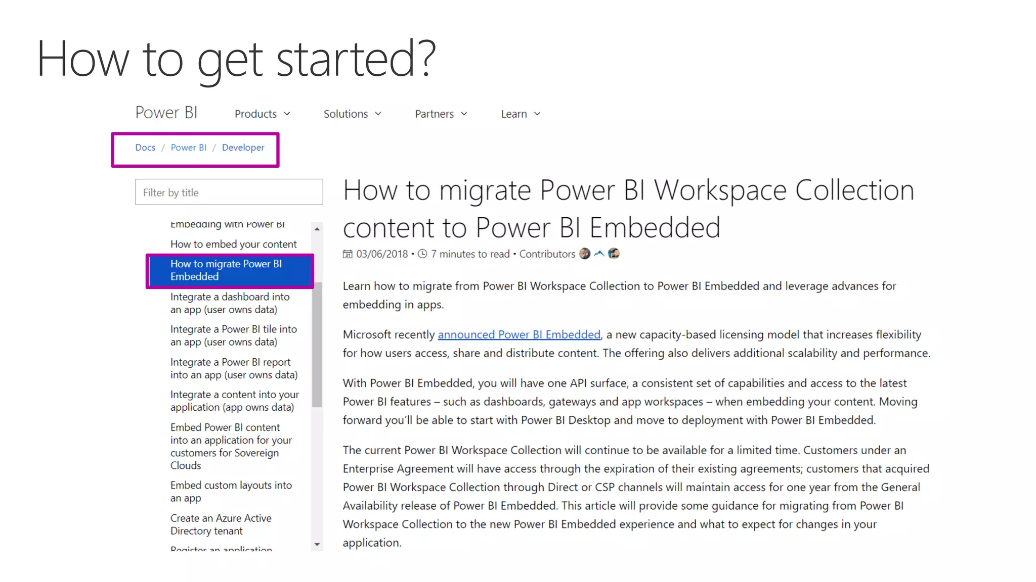 Power BI Workspace Collections Migration | PPTX