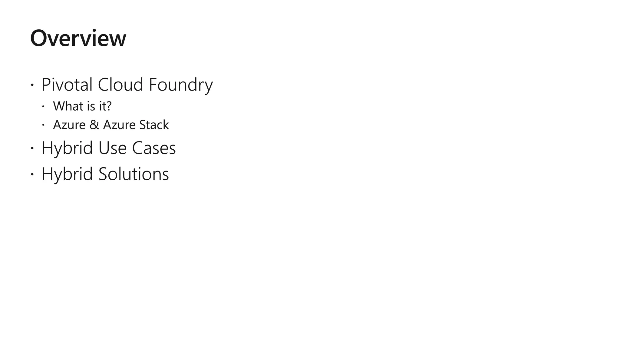 Using Pivotal Cloud Foundry across Azure and Azure Stack | PPTX
