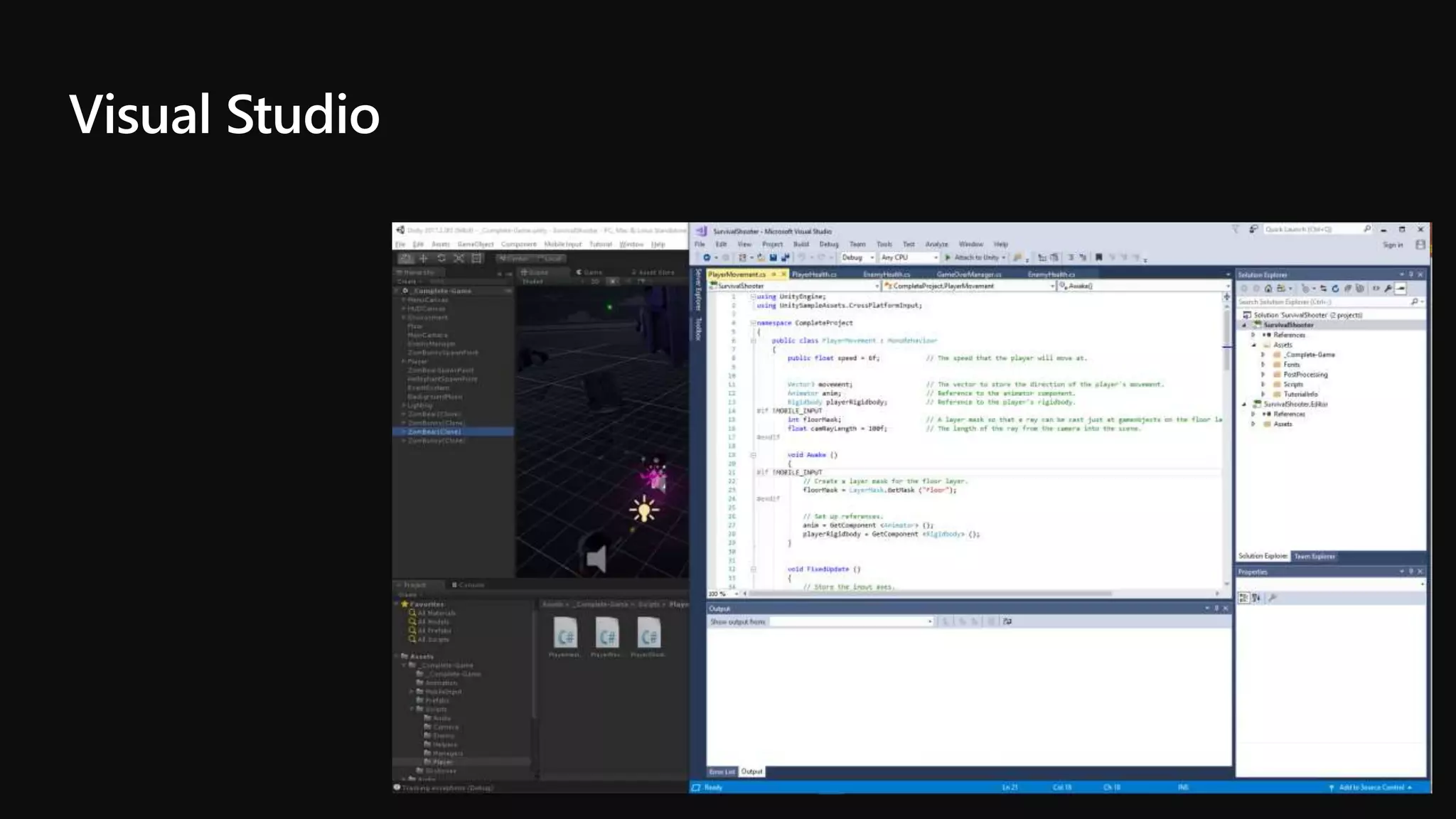 Overview of Visual Studio and Unity | PPT
