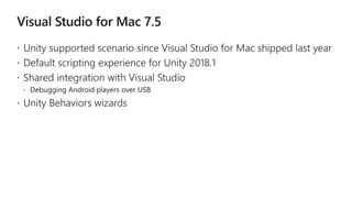 Overview of Visual Studio and Unity | PPT