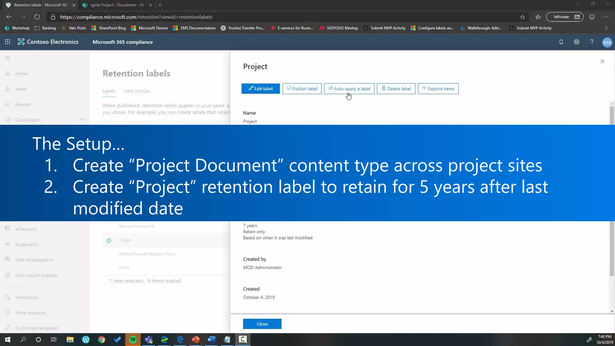 7 ways to auto-apply retention labels in Office 365 - THR2071 | PPT