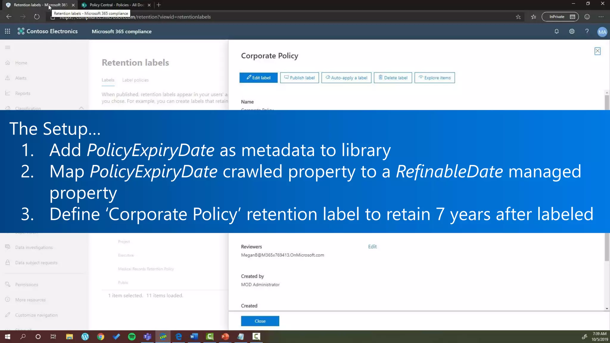 7 ways to auto-apply retention labels in Office 365 - THR2071 | PPT