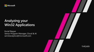 Analyzing your Win32 applications | PPT