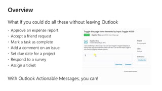 Interactive emails in Outlook with Adaptive Cards | PPT