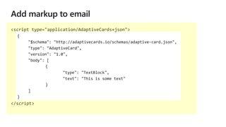 Interactive emails in Outlook with Adaptive Cards | PPT