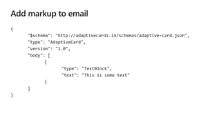 Interactive emails in Outlook with Adaptive Cards | PPT