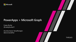 PowerApps + Microsoft Graph | PPT