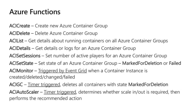 Multiplayer Server Scaling With Azure Container Instances Ppt