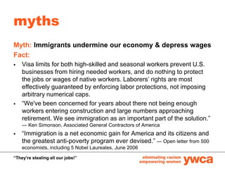 "They're Stealing All Our Jobs!" and Other Myths about Immigration | PPTX