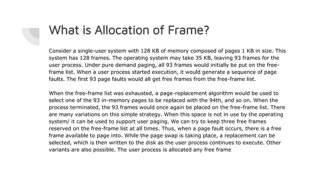 Allocation Of Frames And Thrashing Pptx Operating Systems Computer