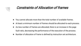 Allocation of Frames & Thrashing | PPTX