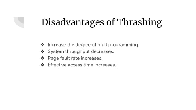Allocation of Frames & Thrashing | PPTX | Operating Systems | Computer Software and Applications