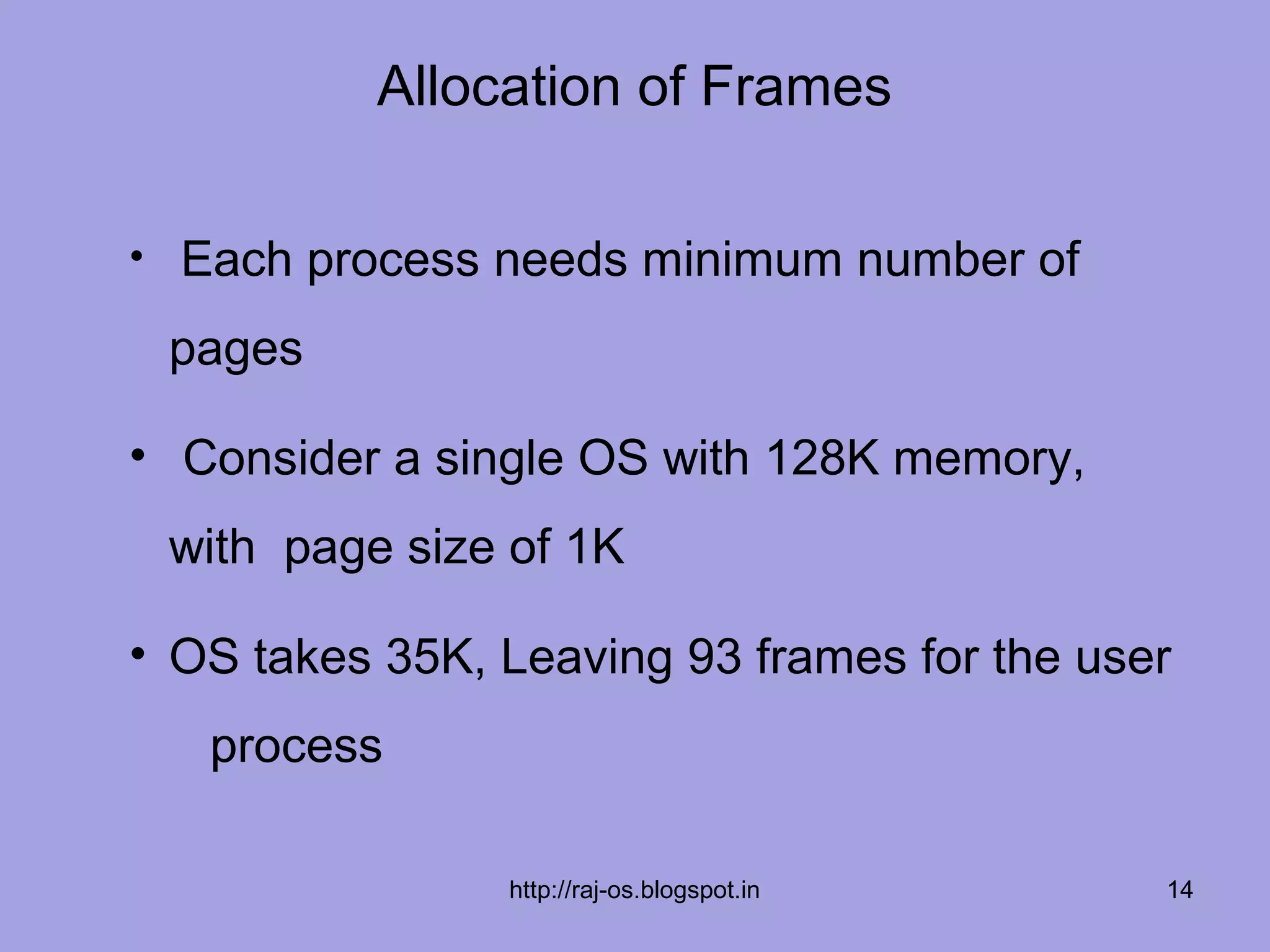 Thrashing allocation frames.43