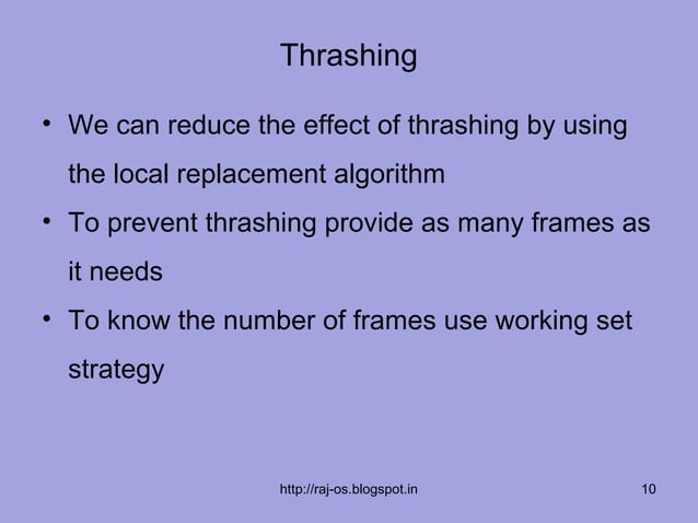 Thrashing Allocation Frames43 Operating Systems Computer Software