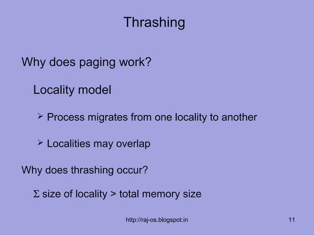 Thrashing Allocation Frames43 Operating Systems Computer Software