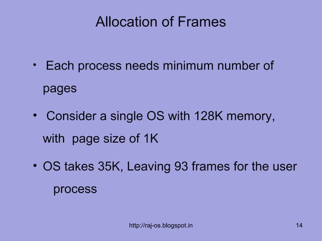 Thrashing Allocation Frames43 Operating Systems Computer Software