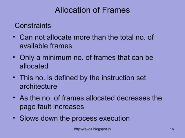 Thrashing Allocation Frames43 Operating Systems Computer Software
