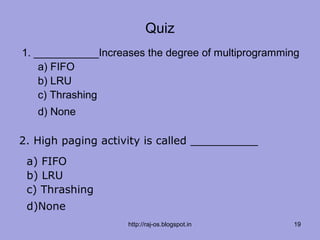 Thrashing allocation frames.43