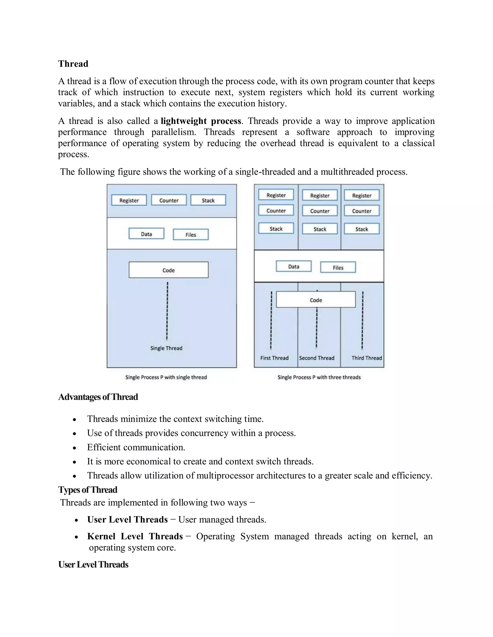 Thread | PDF | Operating Systems | Computer Software and Applications