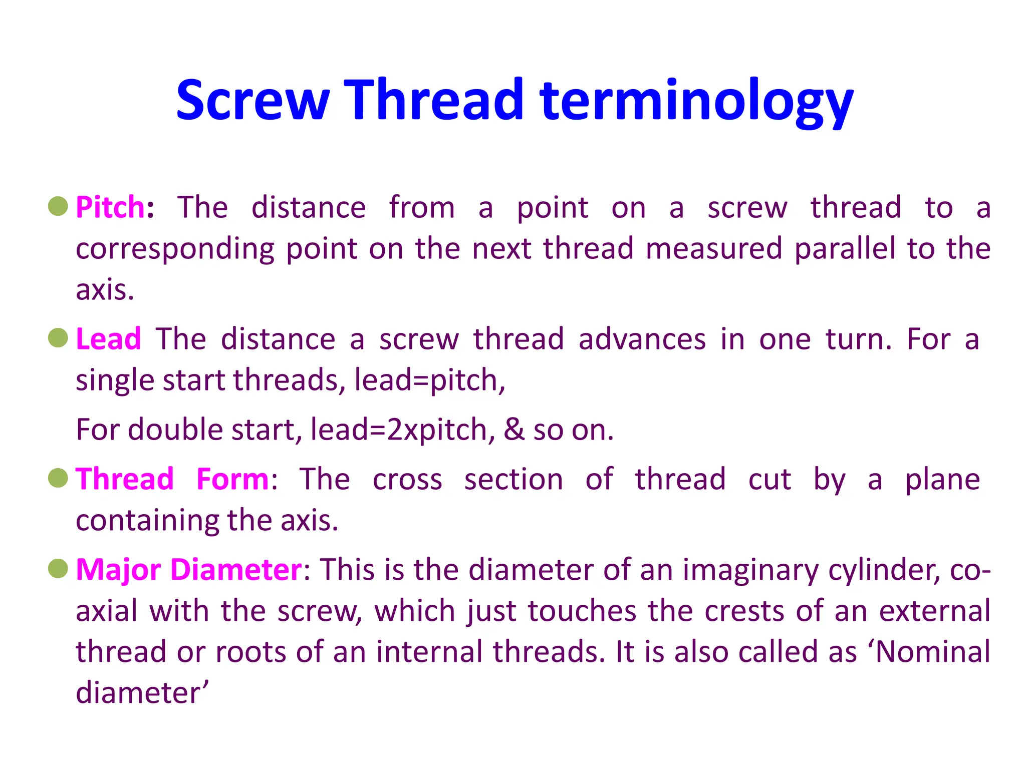 Form Metrology: screw thread measurement.ppt